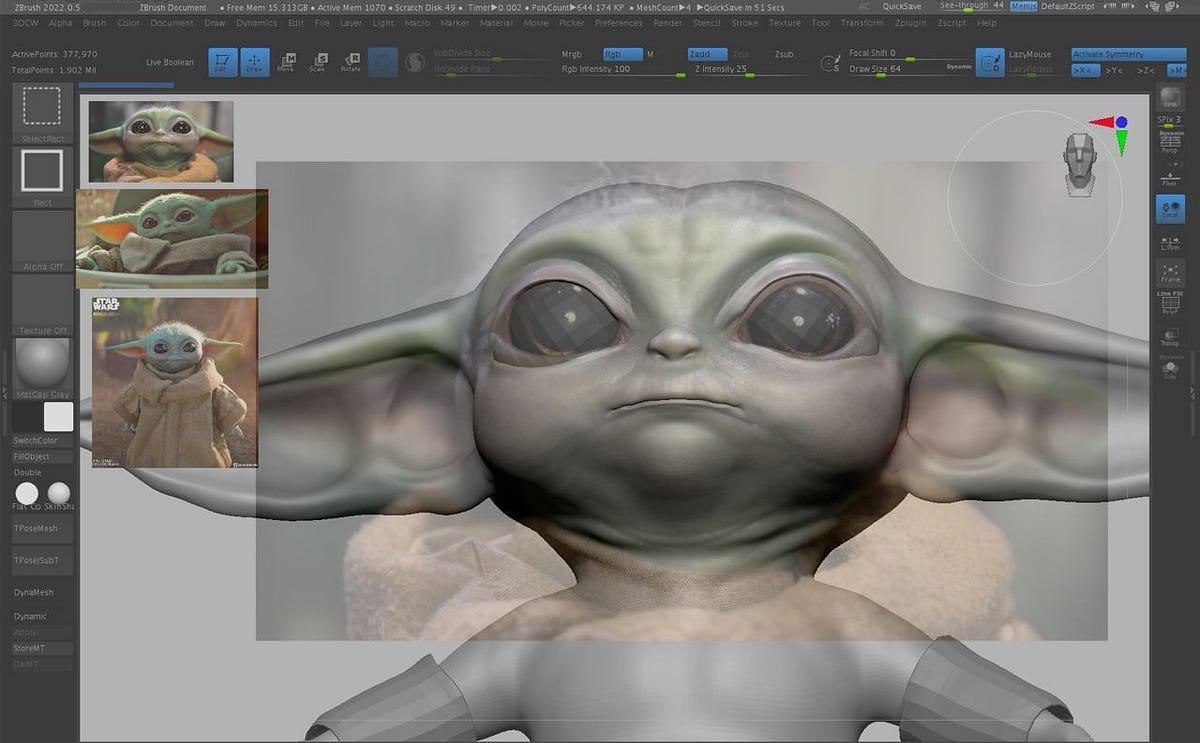 Two quick ways to set up references at ZBrush | by Iryna T | Medium