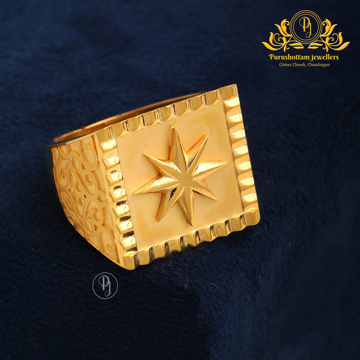 Gold Ring for Men - Raj Paswan - Medium