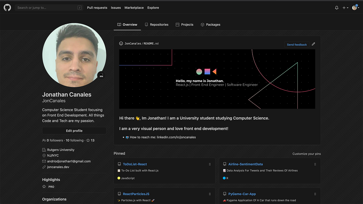🧑🏽‍💻 GitHub Profile ReadMe 💅. Yesterday GitHub announced that you are ...