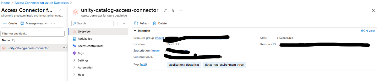 unity catalog access connector and link in databrick unit catalog | by Masterins | Jul, 2024 ...