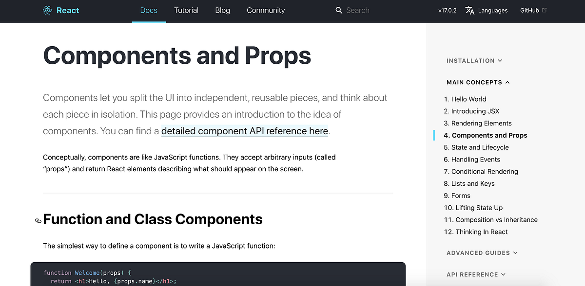 [官網學 React] Docs：Components and Props | by Juju 的自學筆記 | Medium