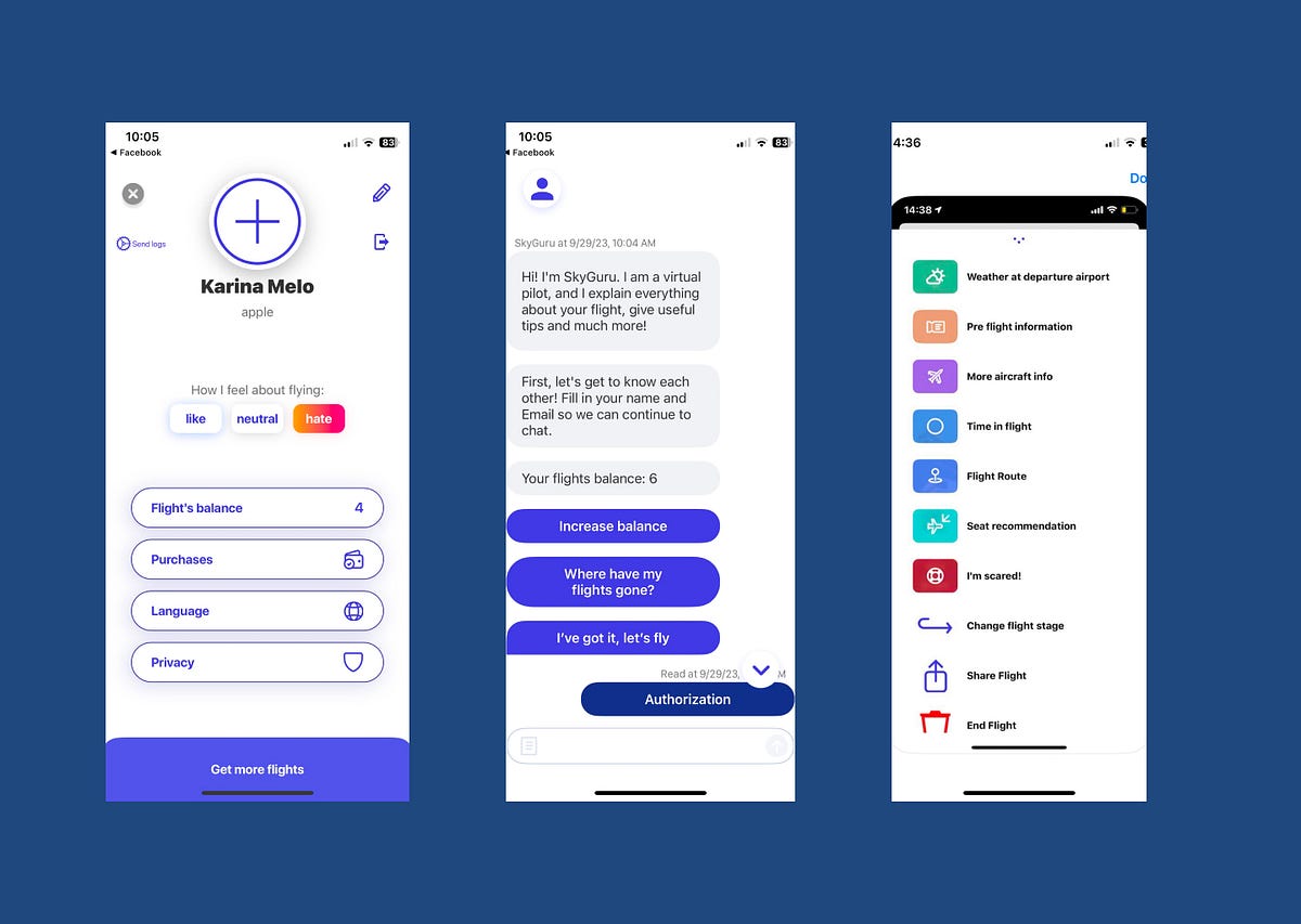 Redesigning an app: Sky Guru. Sky Guru is an app to help people with ...