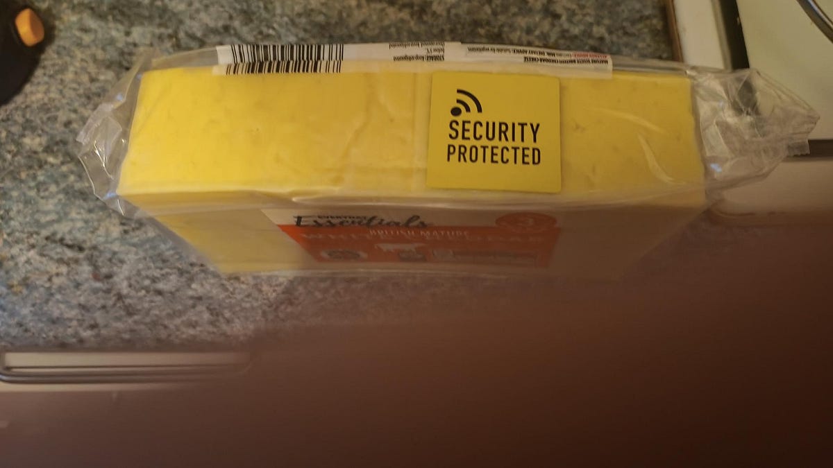 Security Protected Cheese in the Supermarkets — What an Insane World ...