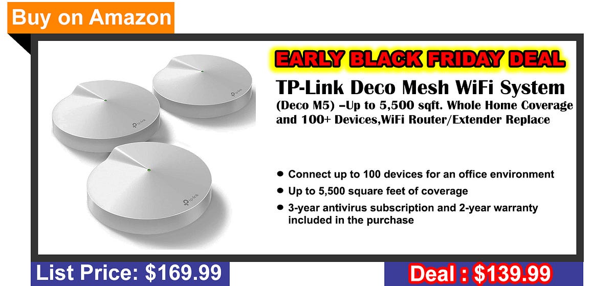 Best Mesh Wi-Fi System. TP-Link Deco Mesh WiFi System(Deco M5)… | by ...