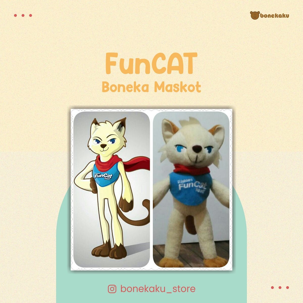 FUNCAT BONEKA MASKOT - Bonekakustore - Medium