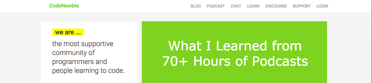 A Snap Shot of What I Learned From 70+ Hours of CodeNewbie Podcasts | by Amy McKnight | Launch ...