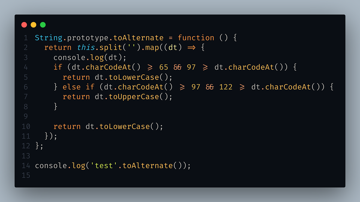This is Codewars Problem.Task is simple ,it change the letter case.if it uppercase then it ...