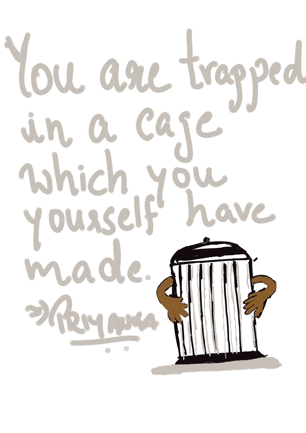 The Cage. An Illustration inspired by prompt#4 | by Priyanka Srivastava ...
