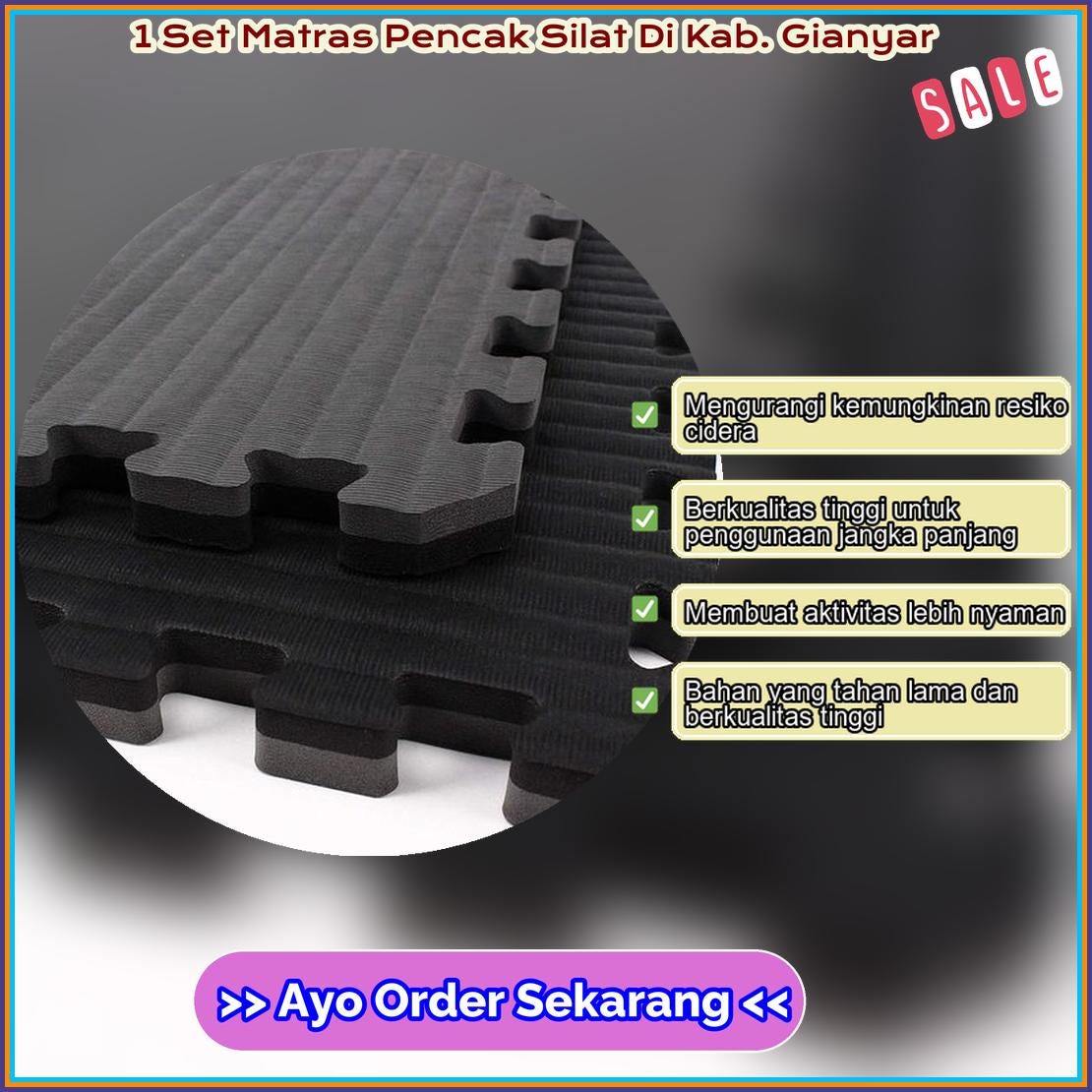 1 Set Matras Pencak Silat Di Kab Gianyar - Alat Lompat Tinggi - Medium
