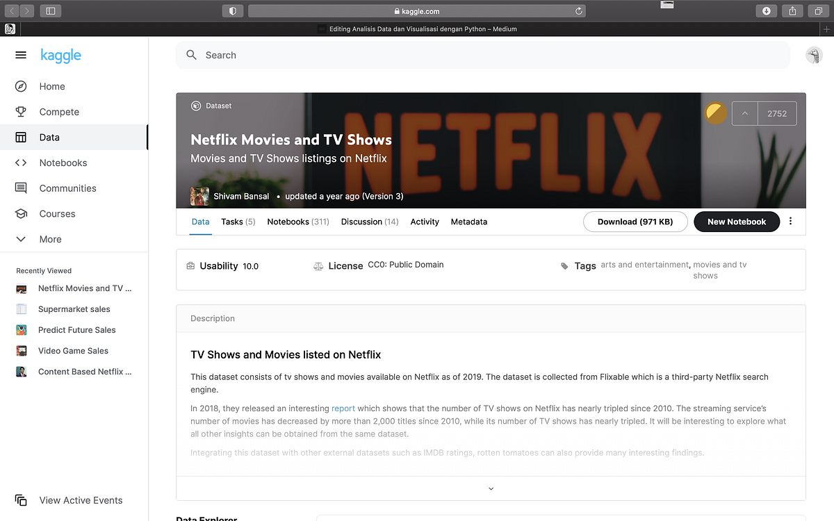 Analisis Data dan Visualisasi dengan Python pada Dataset Netflix | by ...