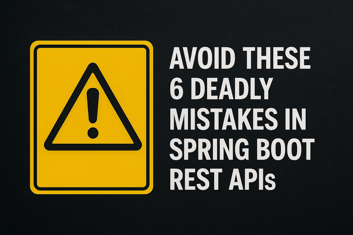 Avoid These 6 Deadly Mistakes in Spring Boot REST APIs | by Kavya's Programming Path | Aug, 2025 ...