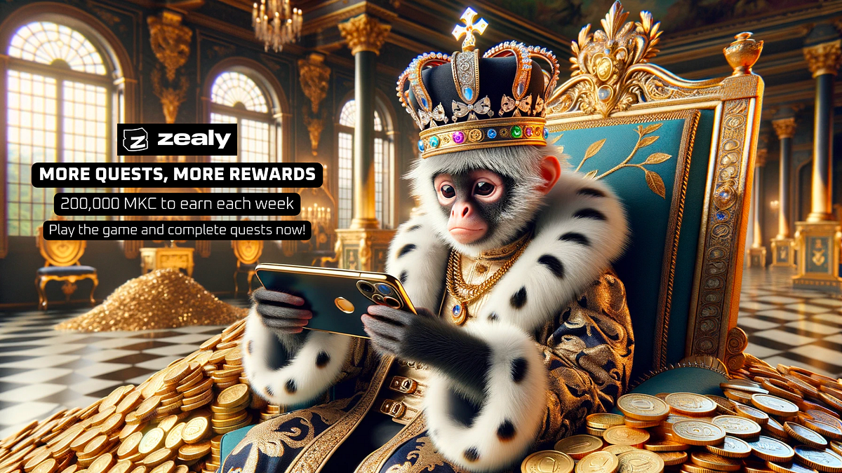 200,000 MKC to earn each week with our Zealy quests! 🙊 (2000+ winners ...