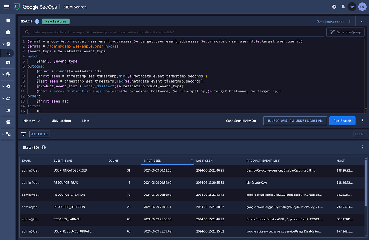 Aggregate Queries in UDM Search. Google SecOps has introduced UDM Stats ...