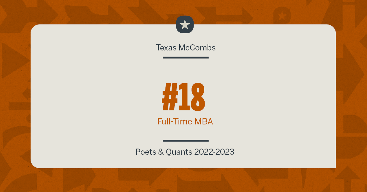 Texas McCombs MBA Rises to No. 18 in Poets & Quants Ranking | by Texas ...