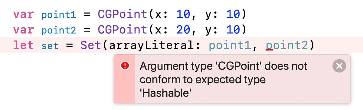Swift 的 Hashable protocol. Swift 裡有一個特別的 Hashable… | by 彼得潘的 iOS App Neverland | 彼得潘的 Swift iOS ...