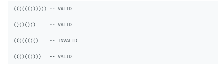Valid Parenthesis of String. a string containing just the characters ...