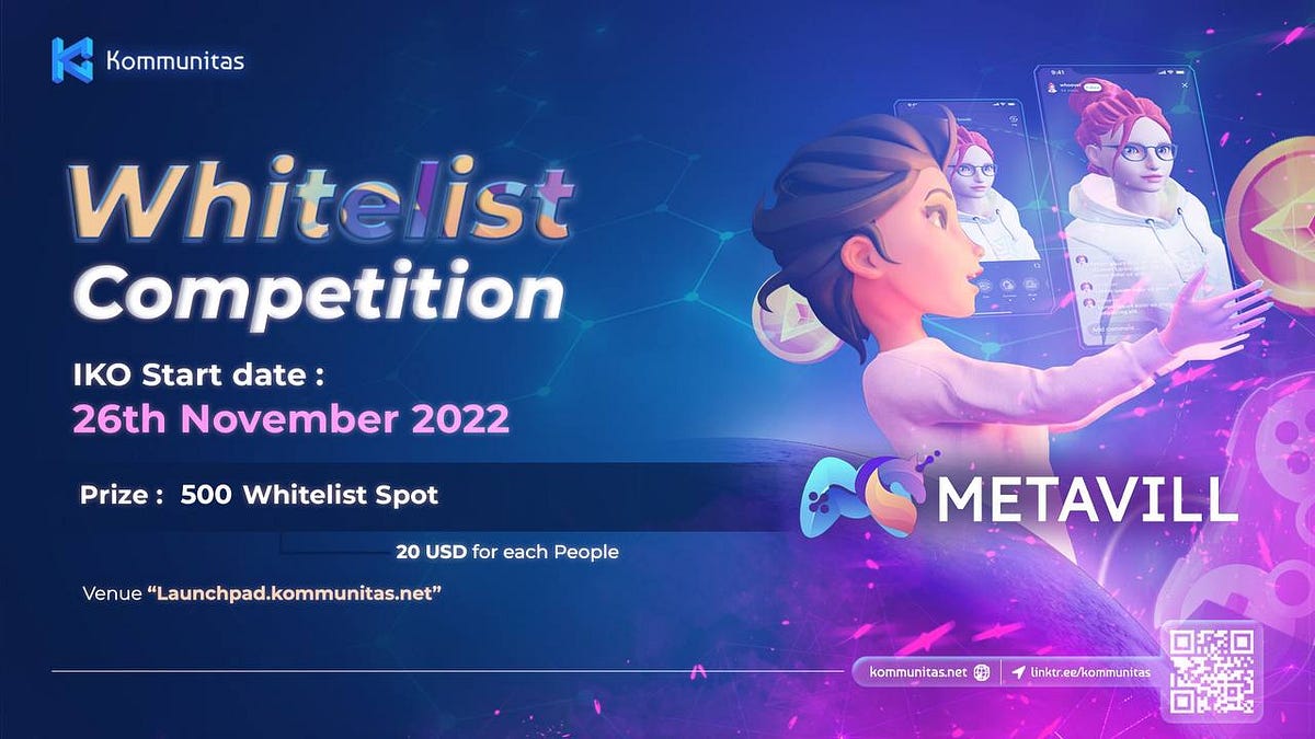 Metavill Whitelist Giveaway. Hi, $KOMmunity! | by Kommunitas | Medium