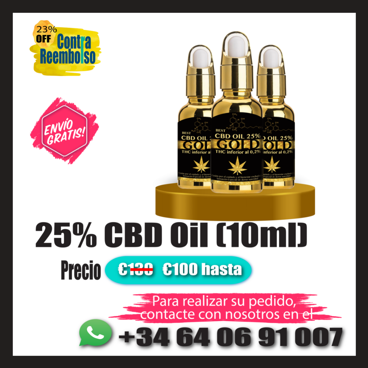 BEST GOLD CBD OIL 25% - ANTOR ROY - Medium