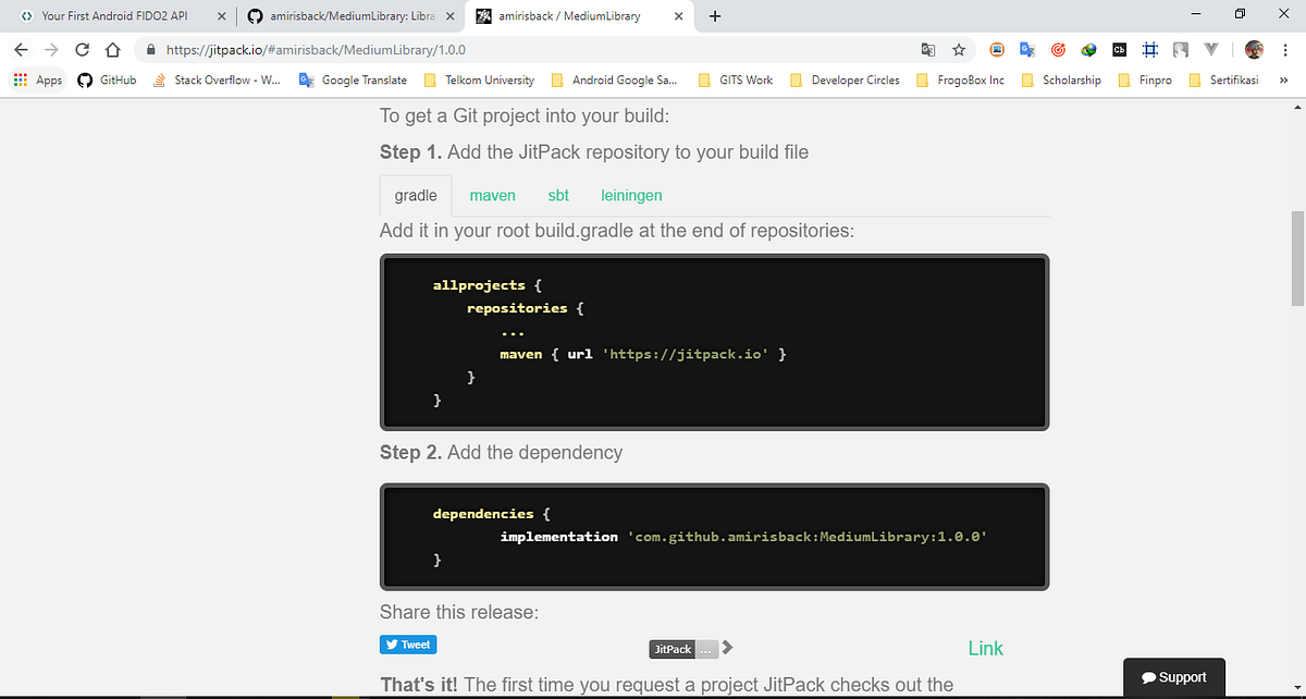 Cara membuat library androidmu sendiri dan mempublishnya di github | by ...