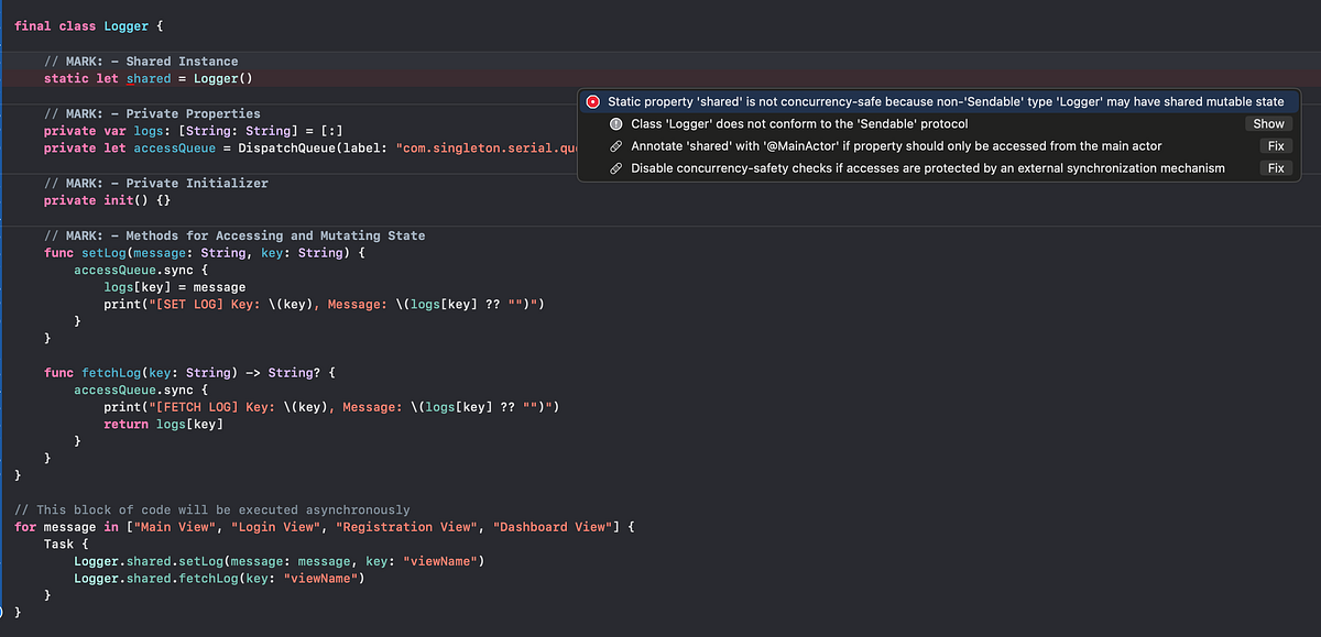 Thread-Safe Singleton: A Modern Implementation in Swift 6.0 | by Jyoti ...