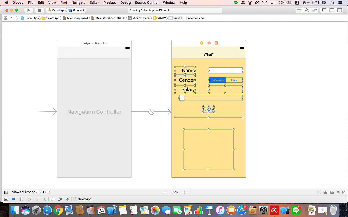 #擇偶條件App. 第一步就是把東西全部先放好囉，在做一下autolayout | by 莊博仁 | 彼得潘的 100 道 Swift iOS App 謎題 | Medium