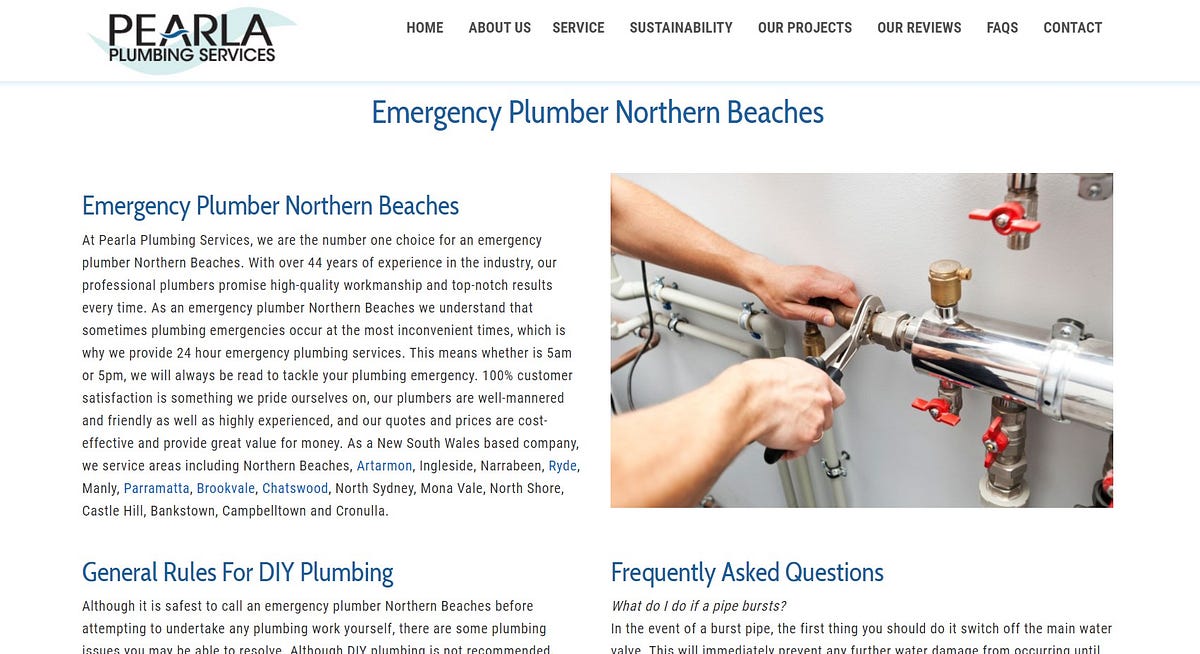 Emergency Plumber Northern Beaches - Pearla Plumbing - Medium