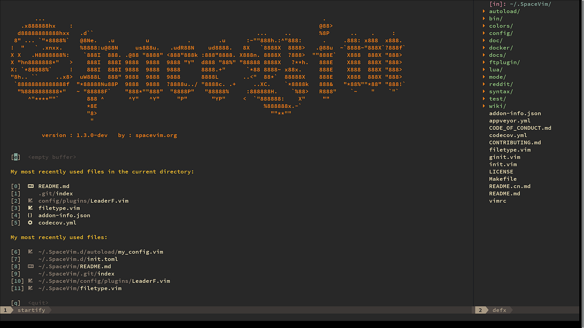 SpaceVim: A Vimmer’s Eval. SpaceVim describes itself as “A… | by Jethro ...