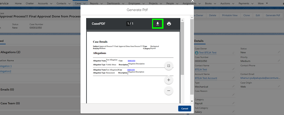How to export record details to a PDF in Salesforce | by Bhanu | Medium