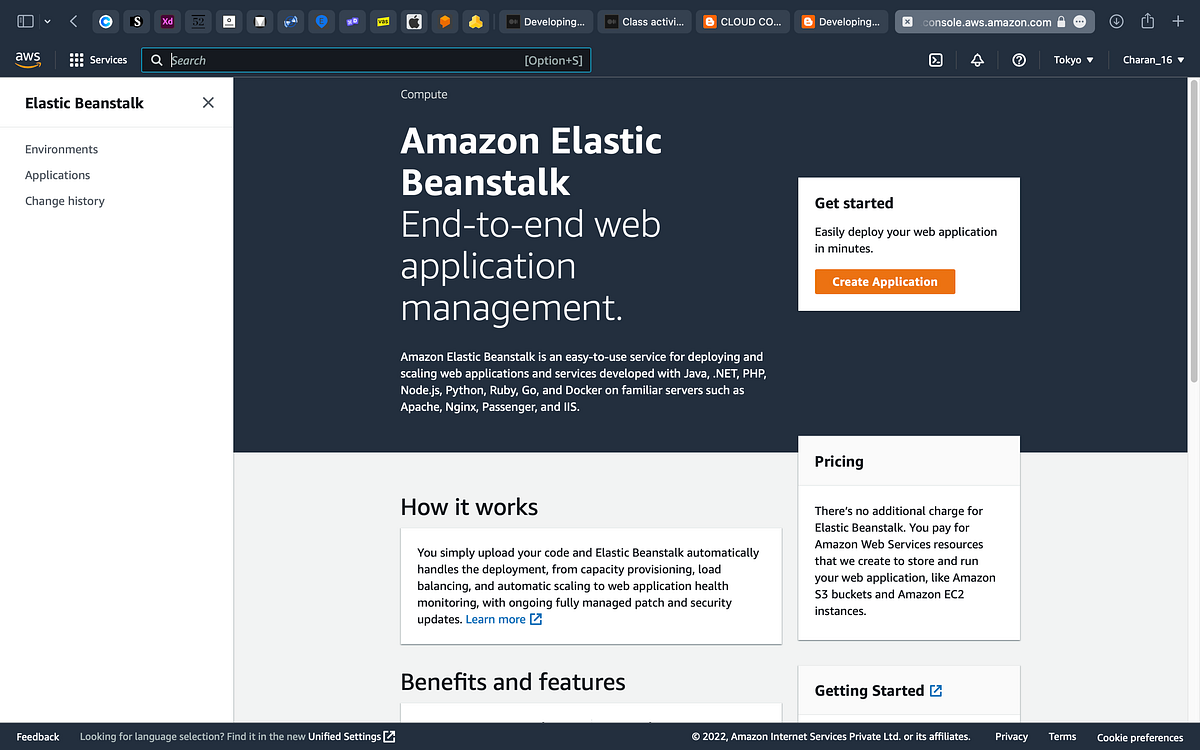 Developing And Hosting Web Applications In Aws Using Elastic Bean Stalk Charan Medium