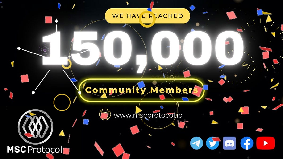 Incredible! 150,000 members in our community now! - MSC Protocol - Medium