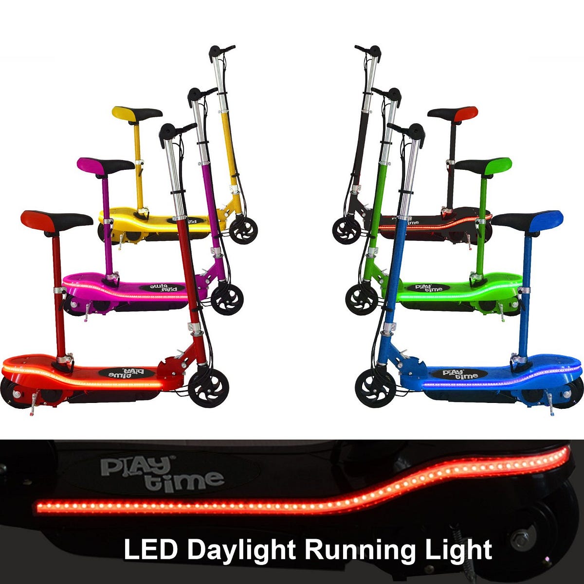 PLAYTIME Kids Foldable Electric E Scooters IS A Rechargeable kids ...