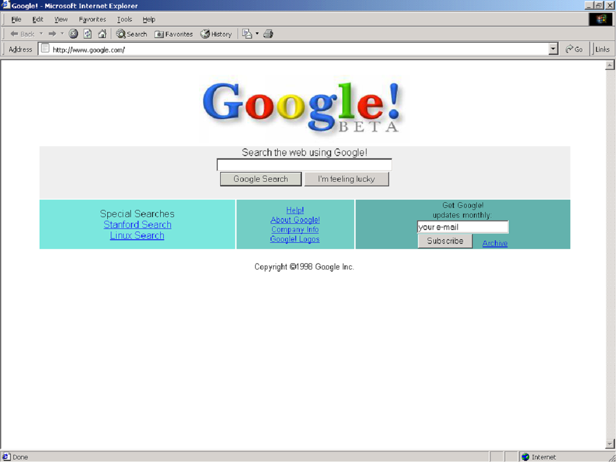 Google in 1998: A Glimpse into the Internet’s Evolution | by Healthifashion | Medium