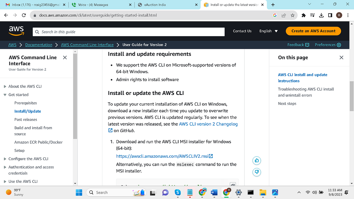 How to download install and configure AWS CLI on Windows | by Rosireddy | Sep, 2023 | Medium