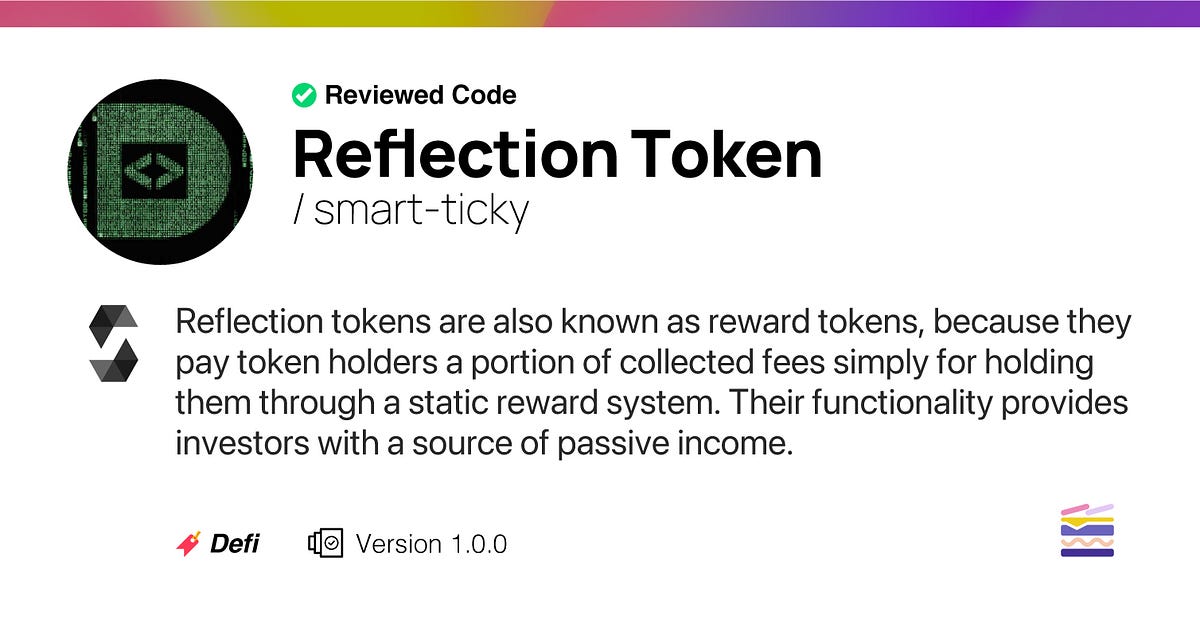 Reflection Token Smart Contract Module in Bunzz | by Bunzz Dev | Medium