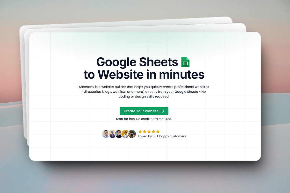 Google Sheets to Website in Minutes with Sheetany.com - Richard Bui ...
