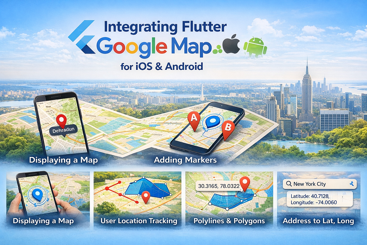 How to integrate Flutter Google Map for IOS and Android | by Ankit ...