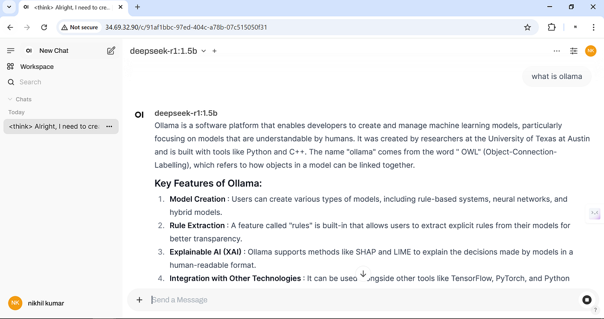 Deploying Deepseek On A Vm Using Ollama And Open Webui By Nikhil – Eroppa