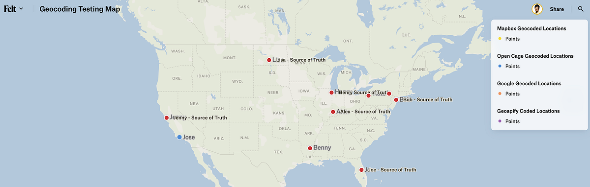 Validating the Accuracy of Geocoding APIs using Felt | by Quy | Medium