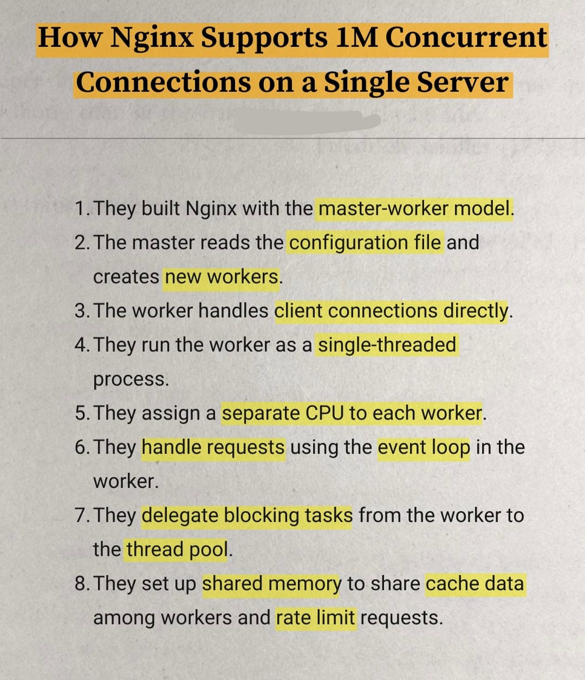 How Nginx Handles 1M Concurrent Connections — And What Node.js ...