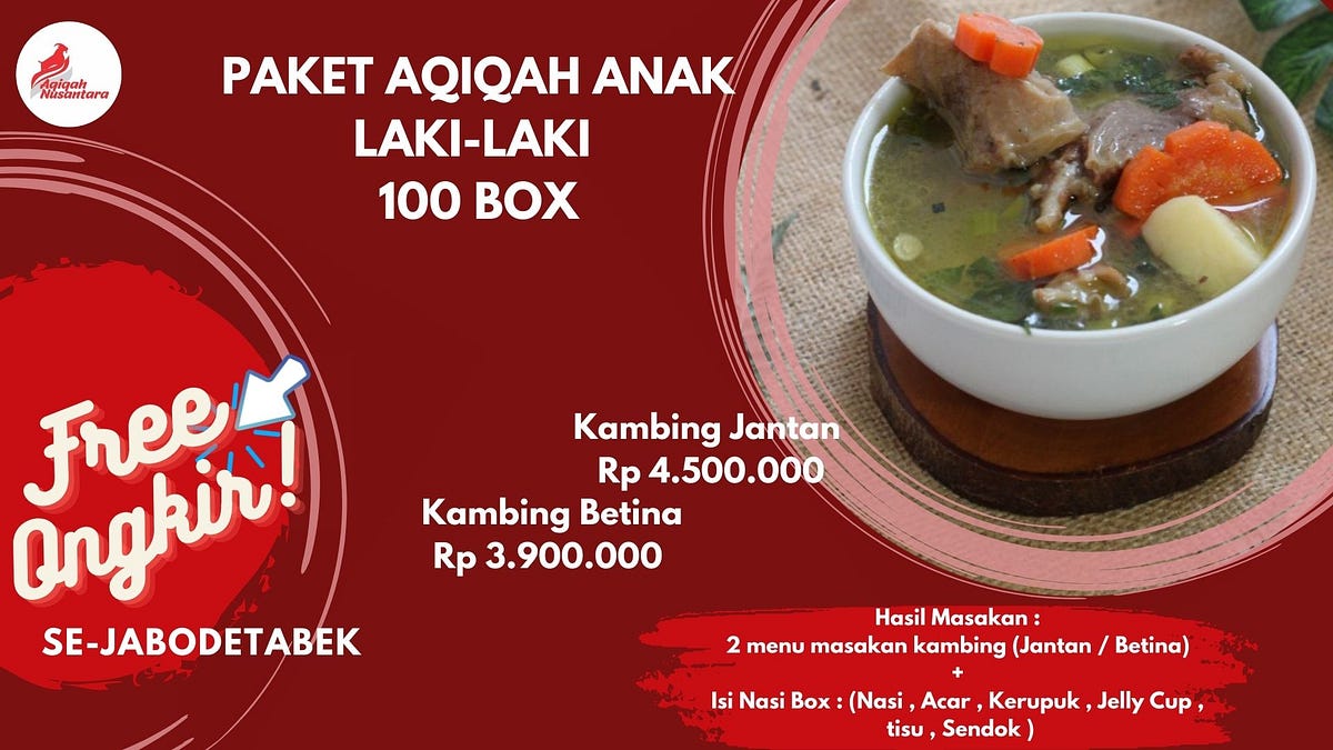 PAKET AQIQAH ANAK LAKI-LAKI 100 BOX cek deskripsi!!! - aqiqah nusantara ...