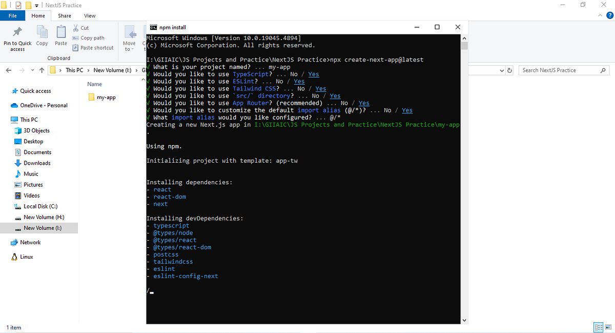 Next.js automatic installation in VS Code for beginners to getting started with Next.js | by ...