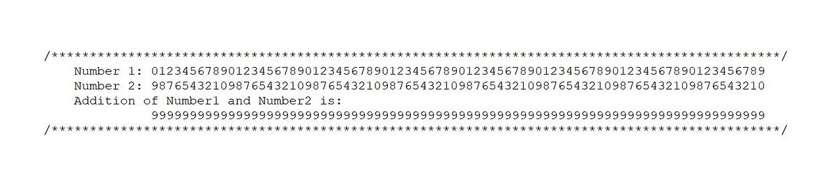 How to add very very big numbers in C | by Dilip Puri | Medium