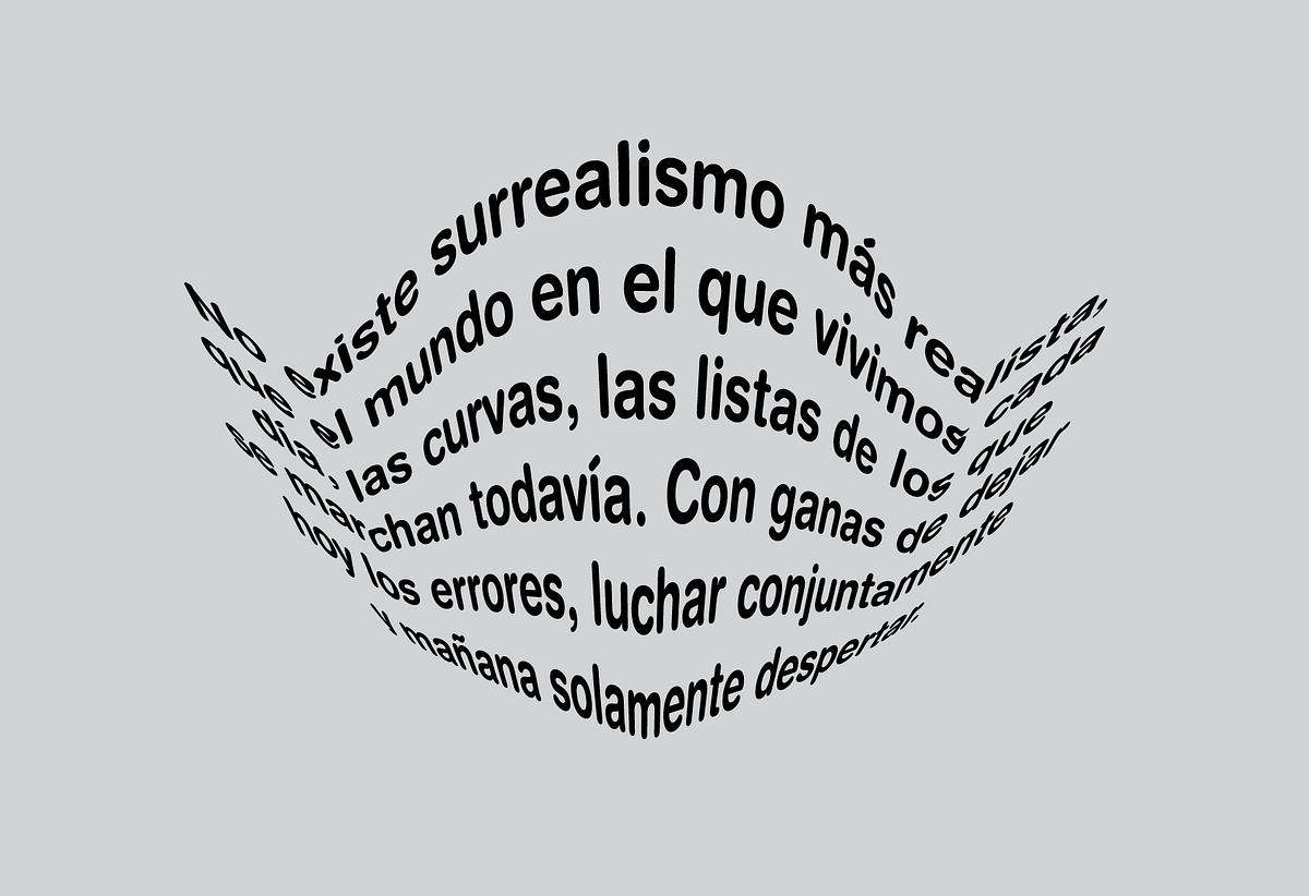 Surrealismo Realista. Caligrama en forma de mascarilla | by Bruno ...