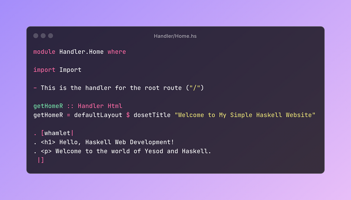 Building a Simple Website Using Haskell | by Indhu | Code Like A Girl