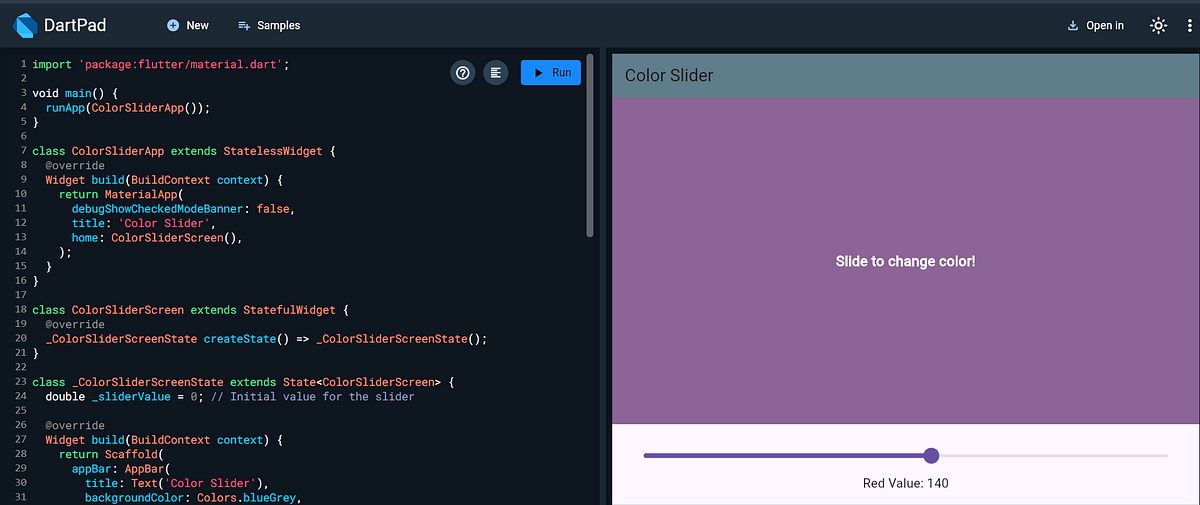 Create a Color-Changing Flutter App with a Slider Widget 🌈 | by Random Articles | Medium