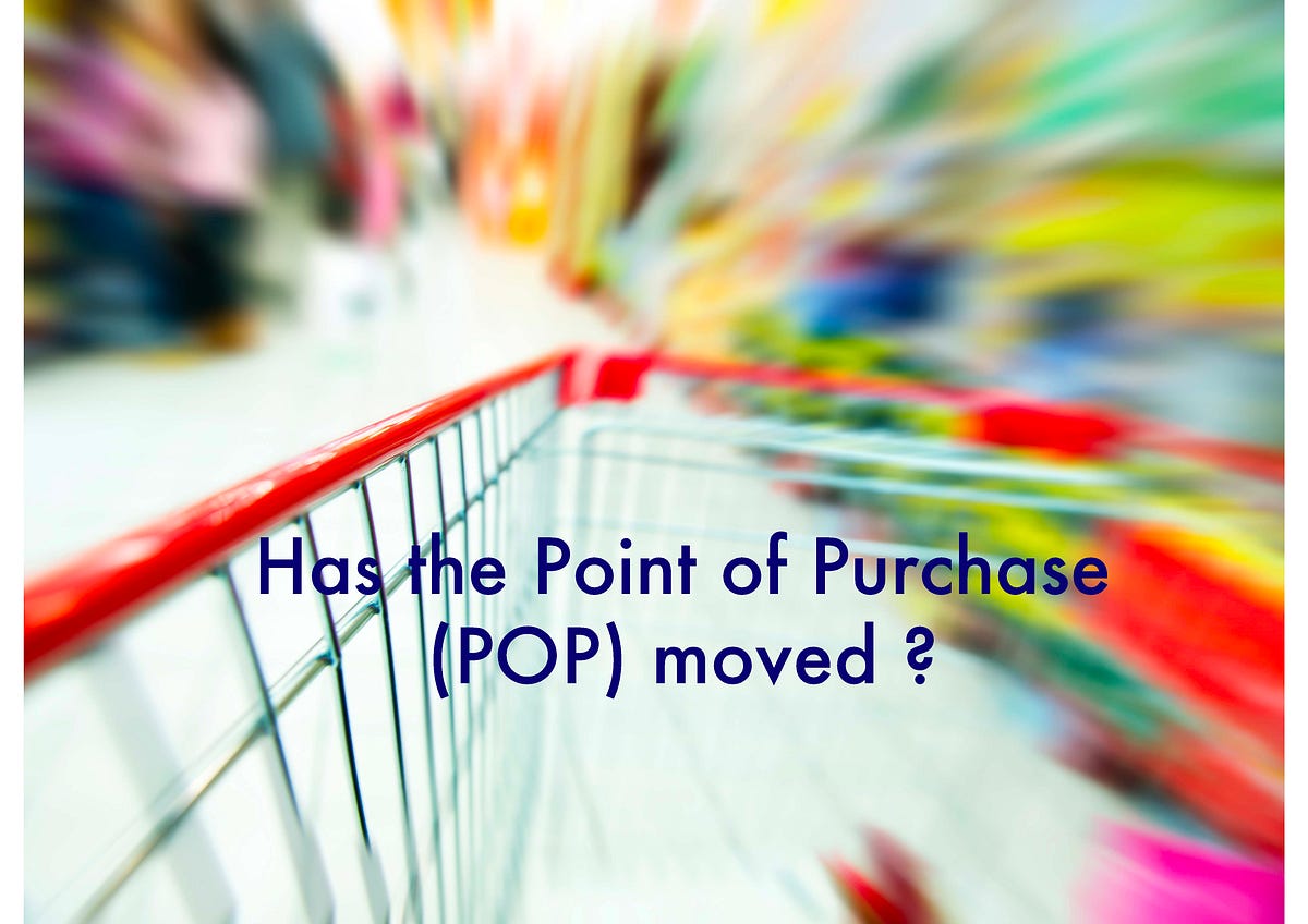 Point of purchase (POP) is a term used by marketers and retailers when ...