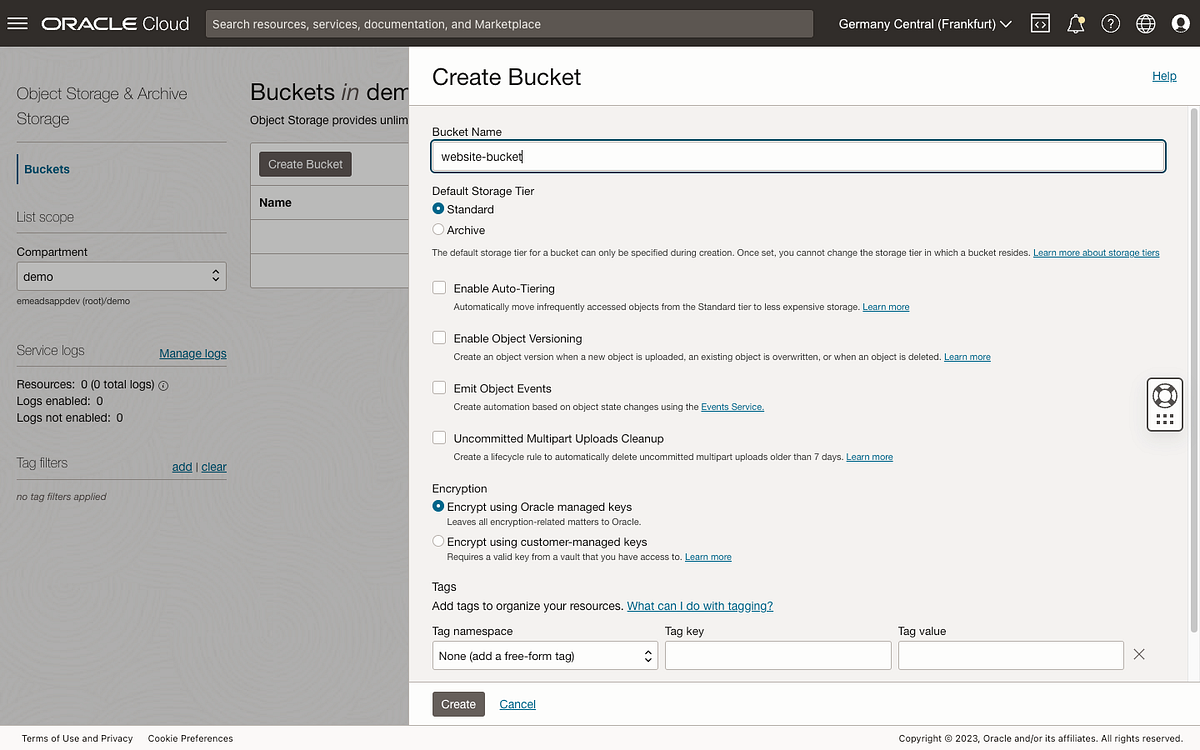 How To Host Static Website In The Oci Object Storage By Ivan Delić Oracle Developers Medium