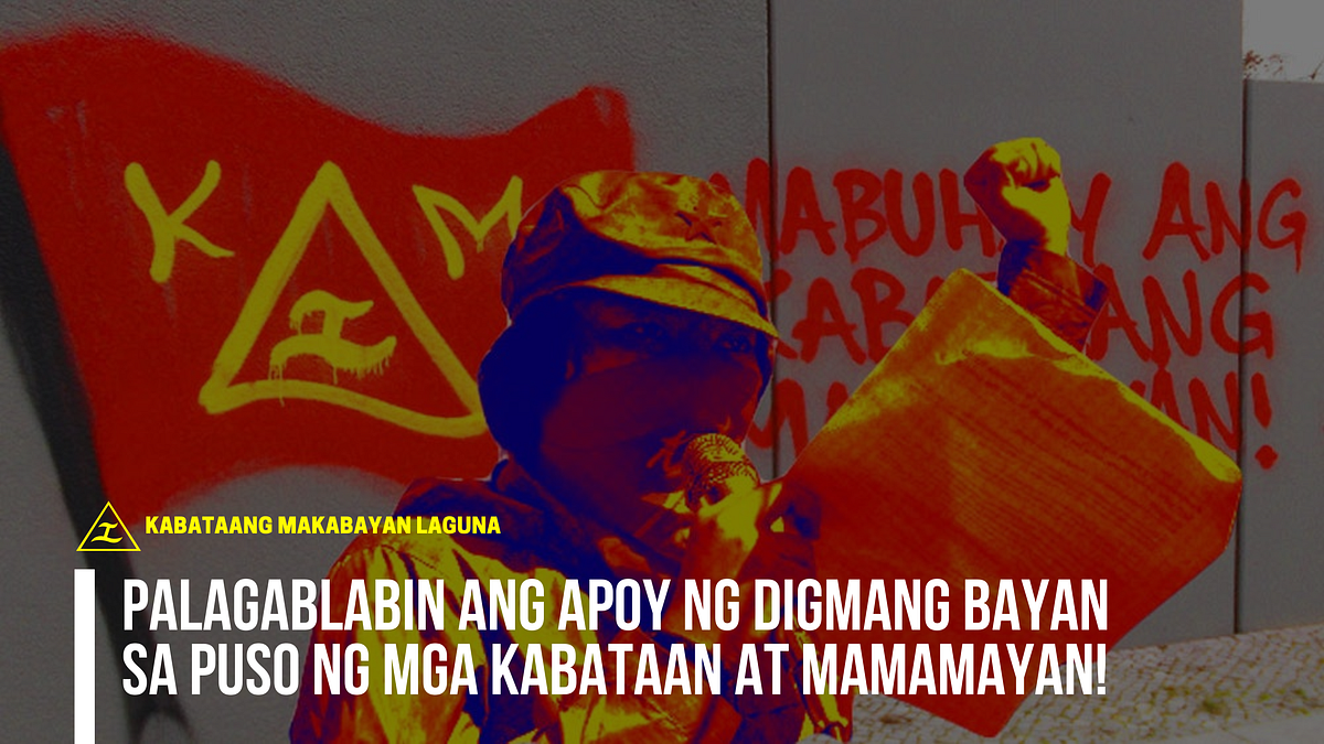 Sa ika-59 na anibersaryo ng Kabataang Makabayan, palagablabin ang apoy ng digmang bayan sa puso ...