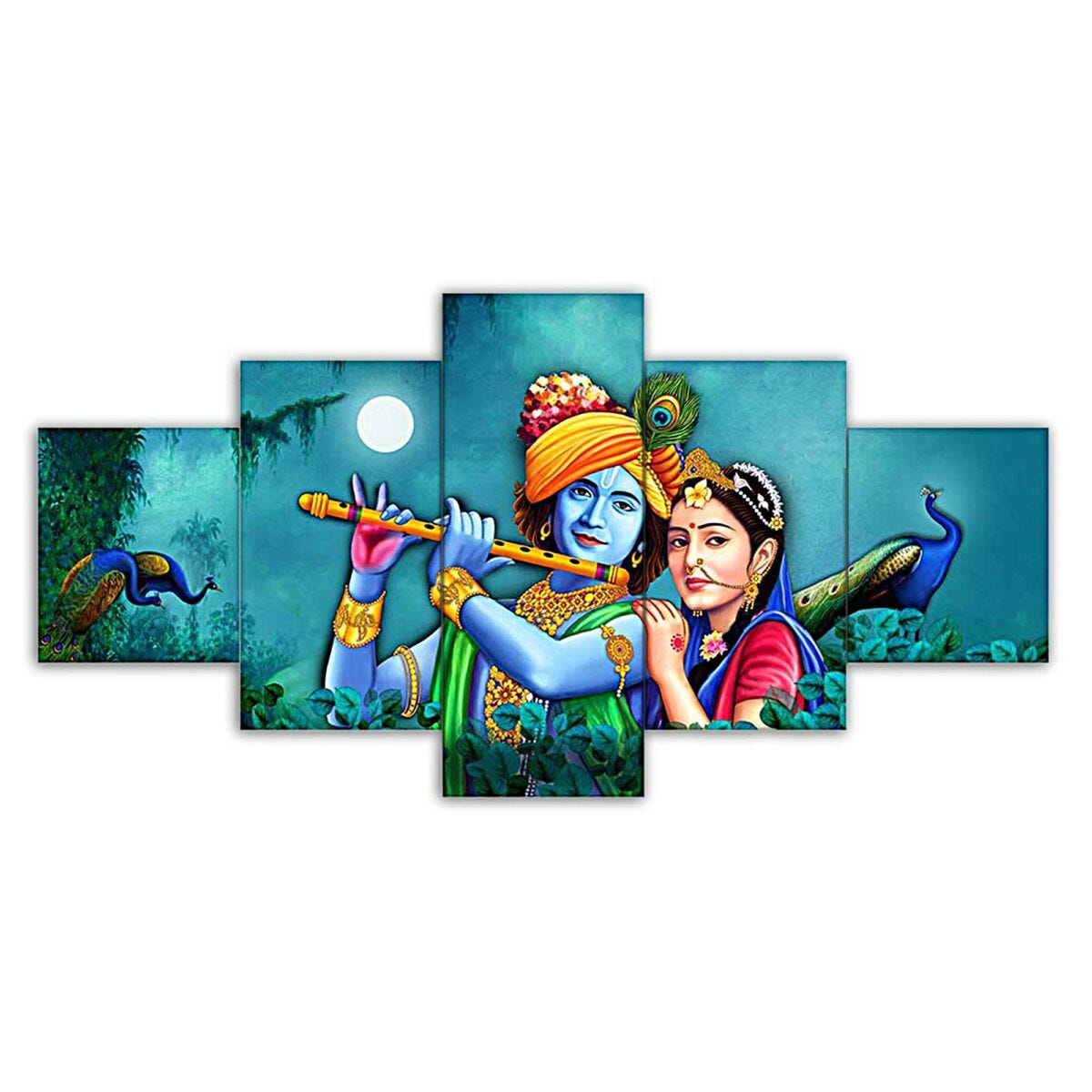 Radha Krishna 3D Wall Painting - KalakritiDecor - Medium